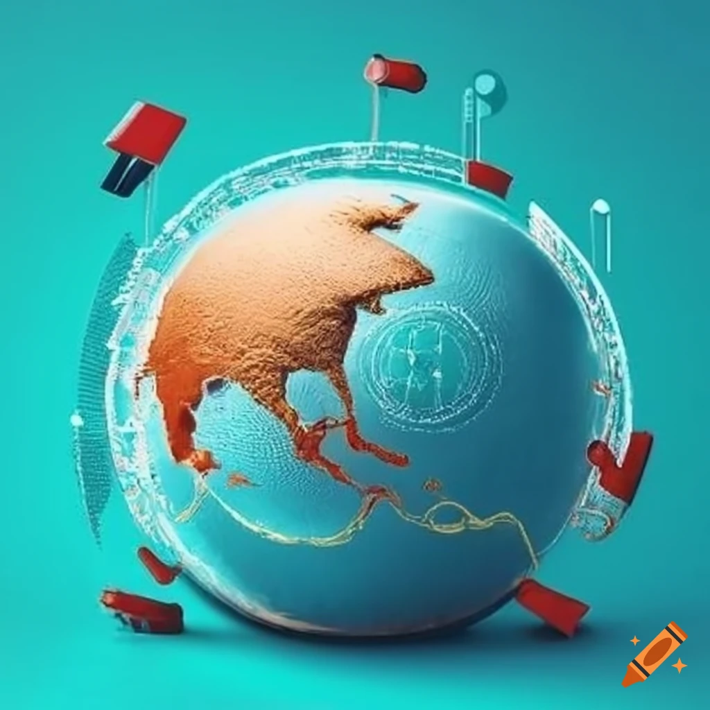 Illustration of multinational company entering foreign markets