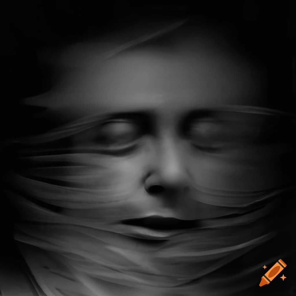 Black and white artistic distortion