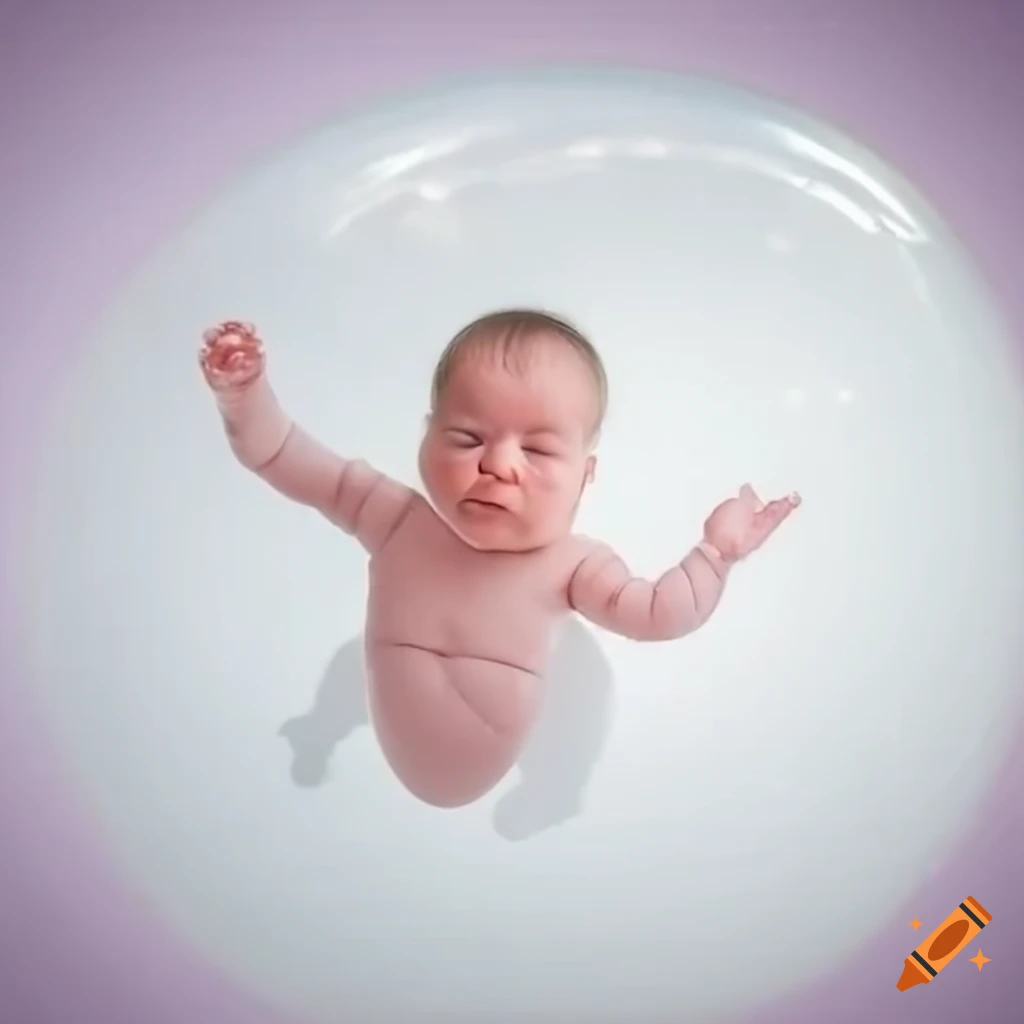 Conceptual image of a baby in a bubble