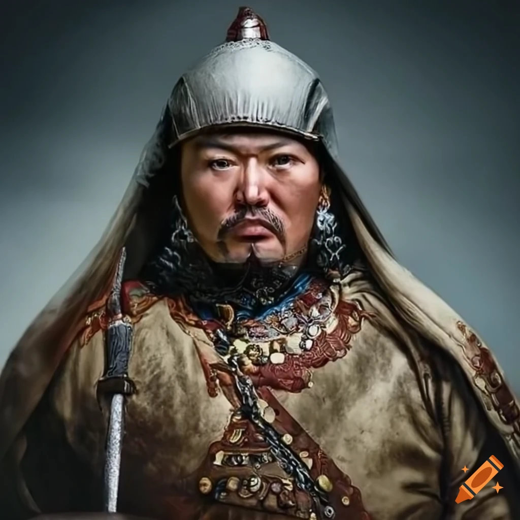Hyperrealistic depiction of a mongol warrior on Craiyon