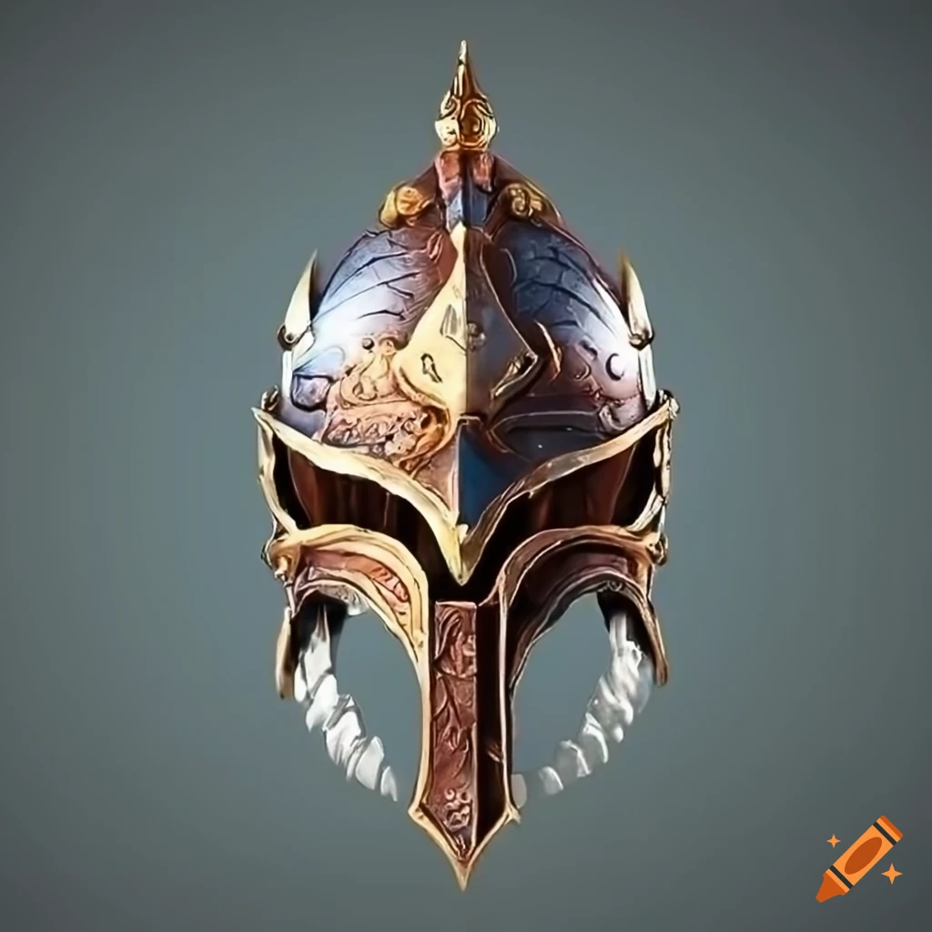 Symmetrical dragon helm