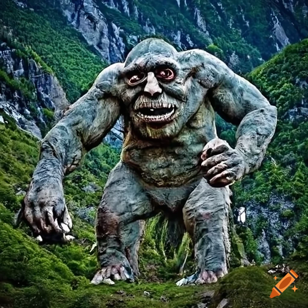 Uncanny valley horror creature made of minerals and crystals