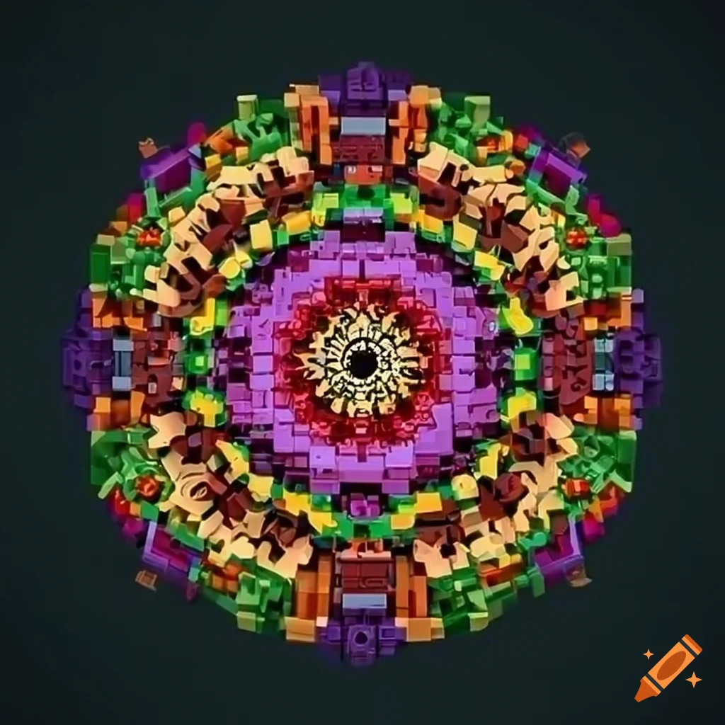 Lego mandala artwork on Craiyon