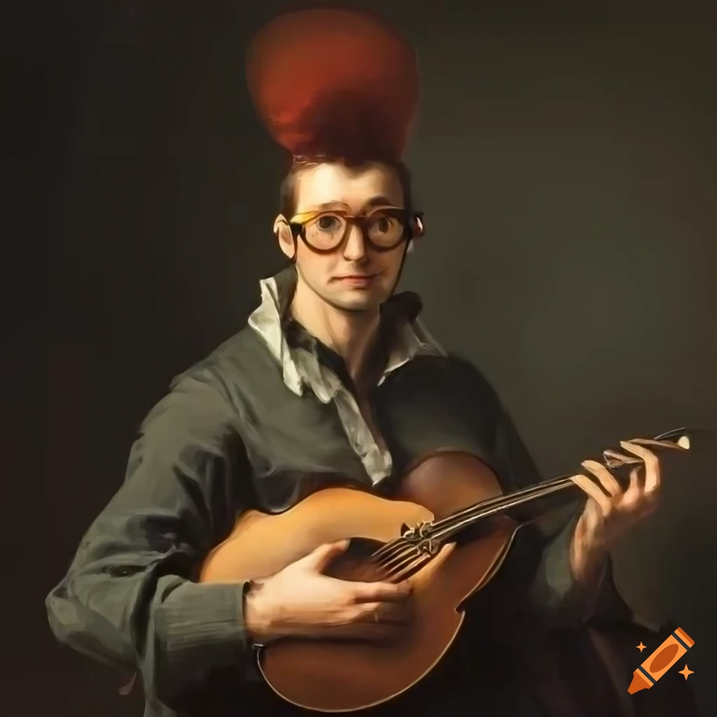 Man with mohawk playing mandolin