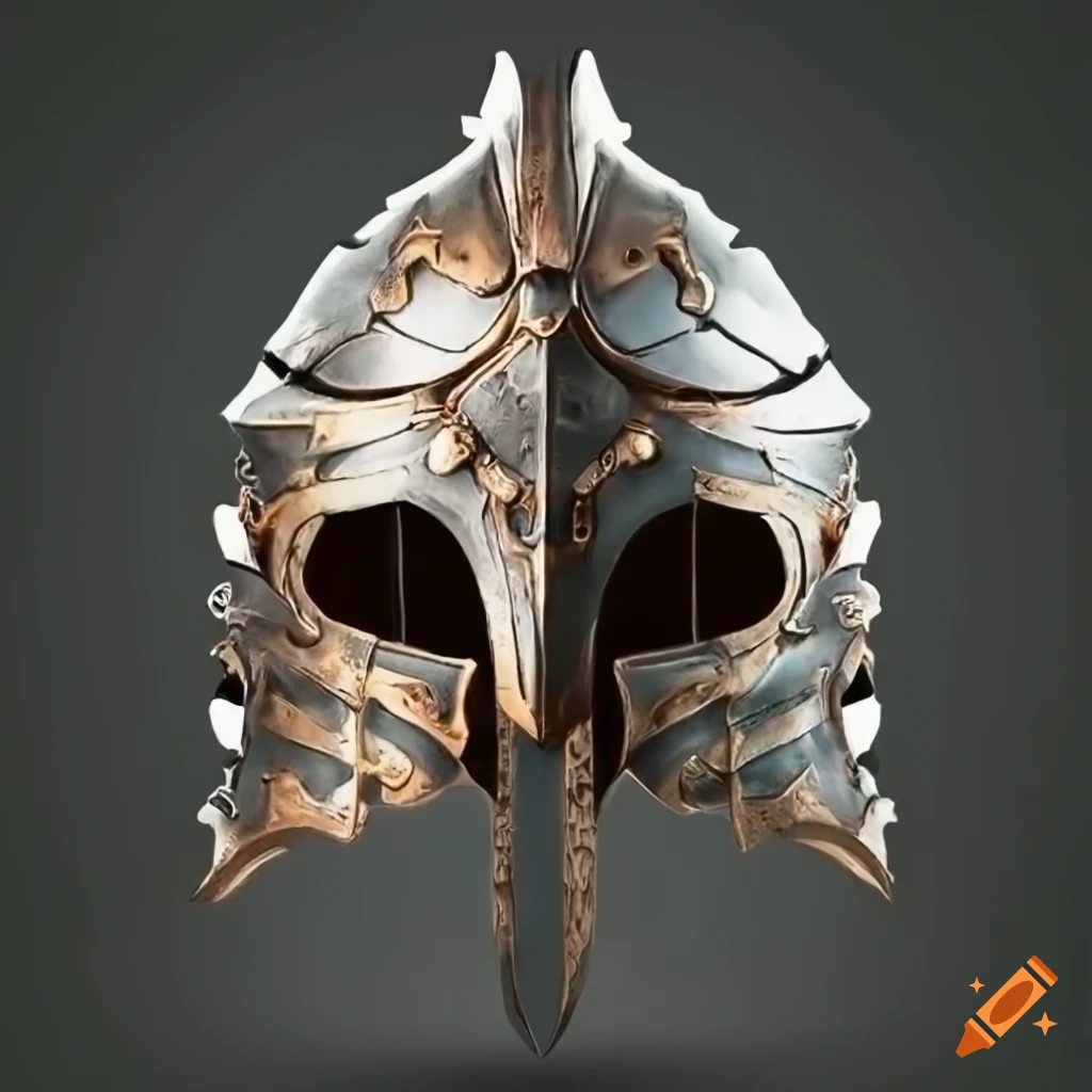 Symmetrical plate dragon helmet