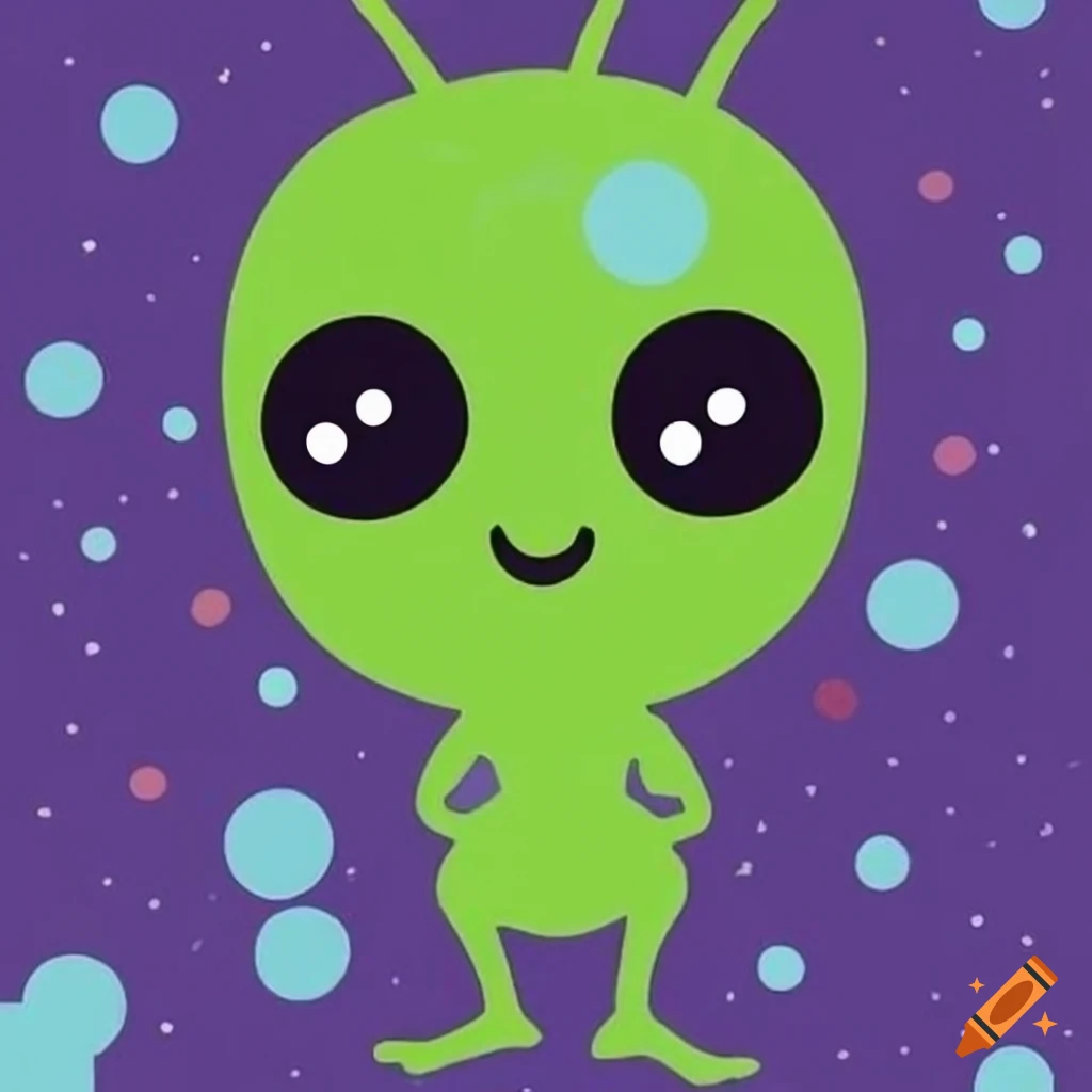 Cute cartoon alien