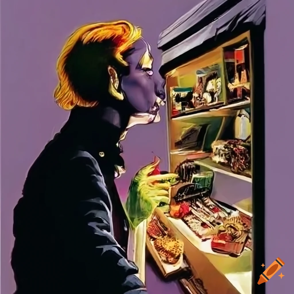 Graphic novel cover of candy store by norman rockwell