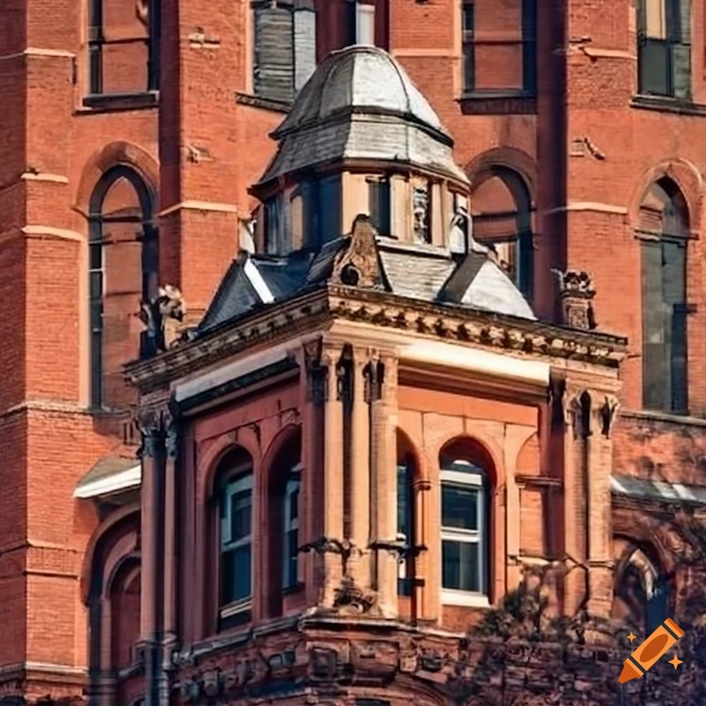 Brick courthouse on Craiyon
