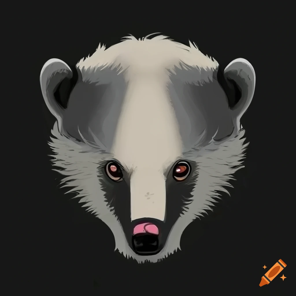 Illustration of an angry badger's head