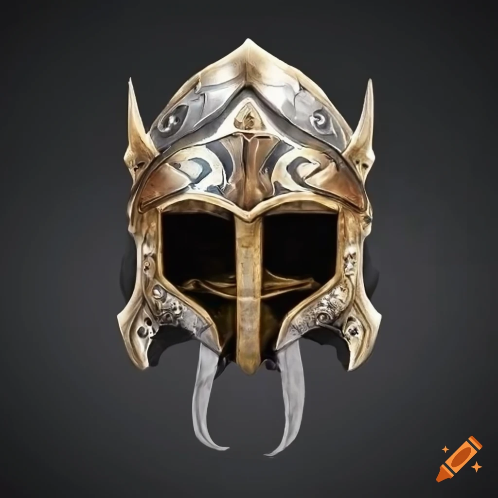Symmetrical plate dragon helm