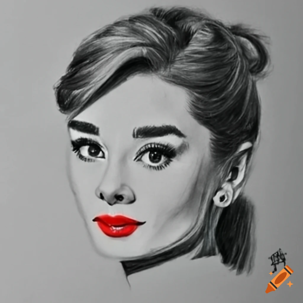 Audrey hepburn portrait on Craiyon
