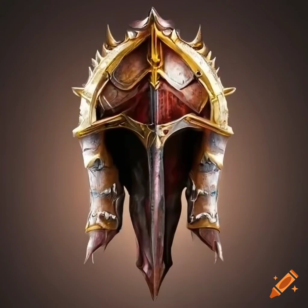 Symmetrical plate dragon helm