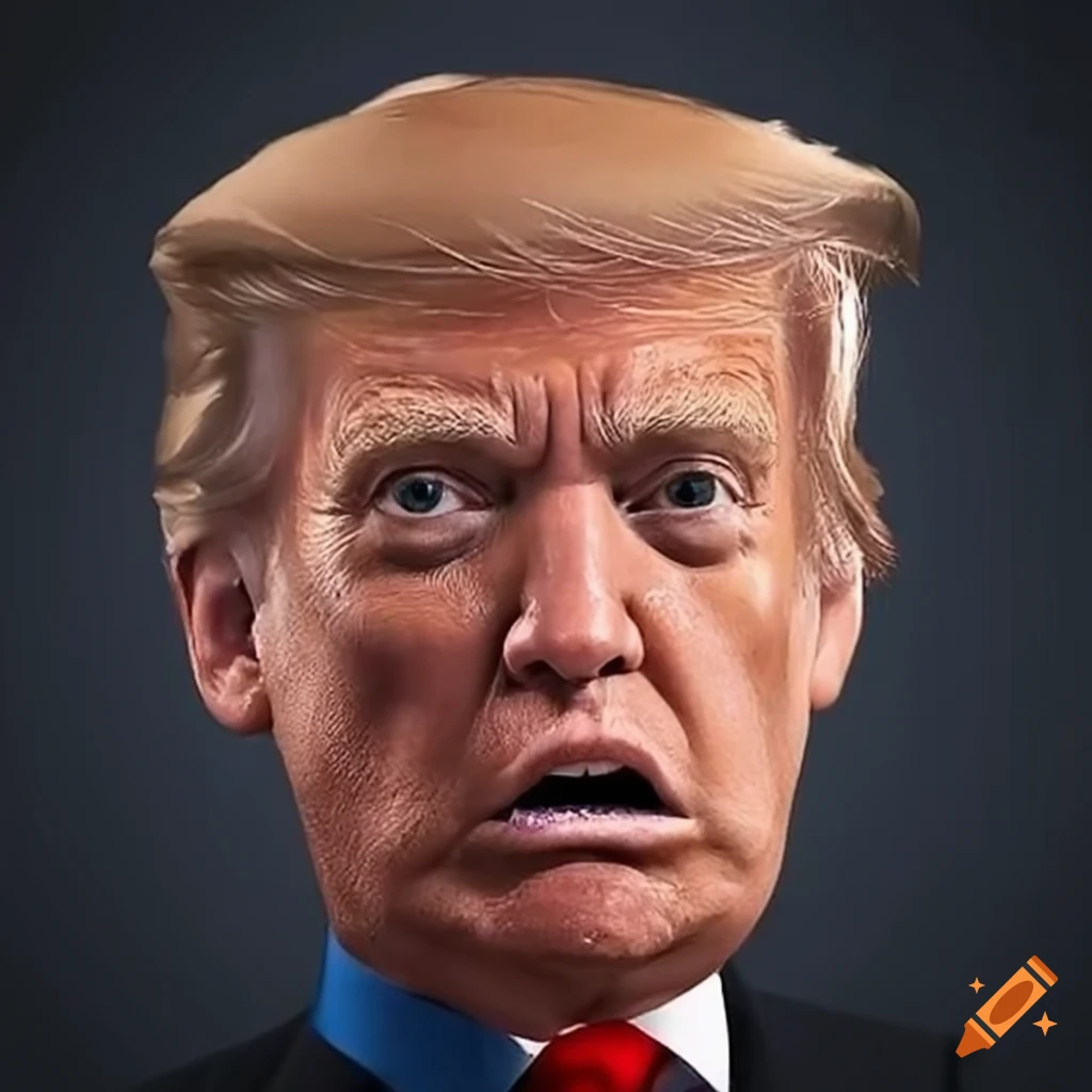 Caricature of a political figure with exaggerated features