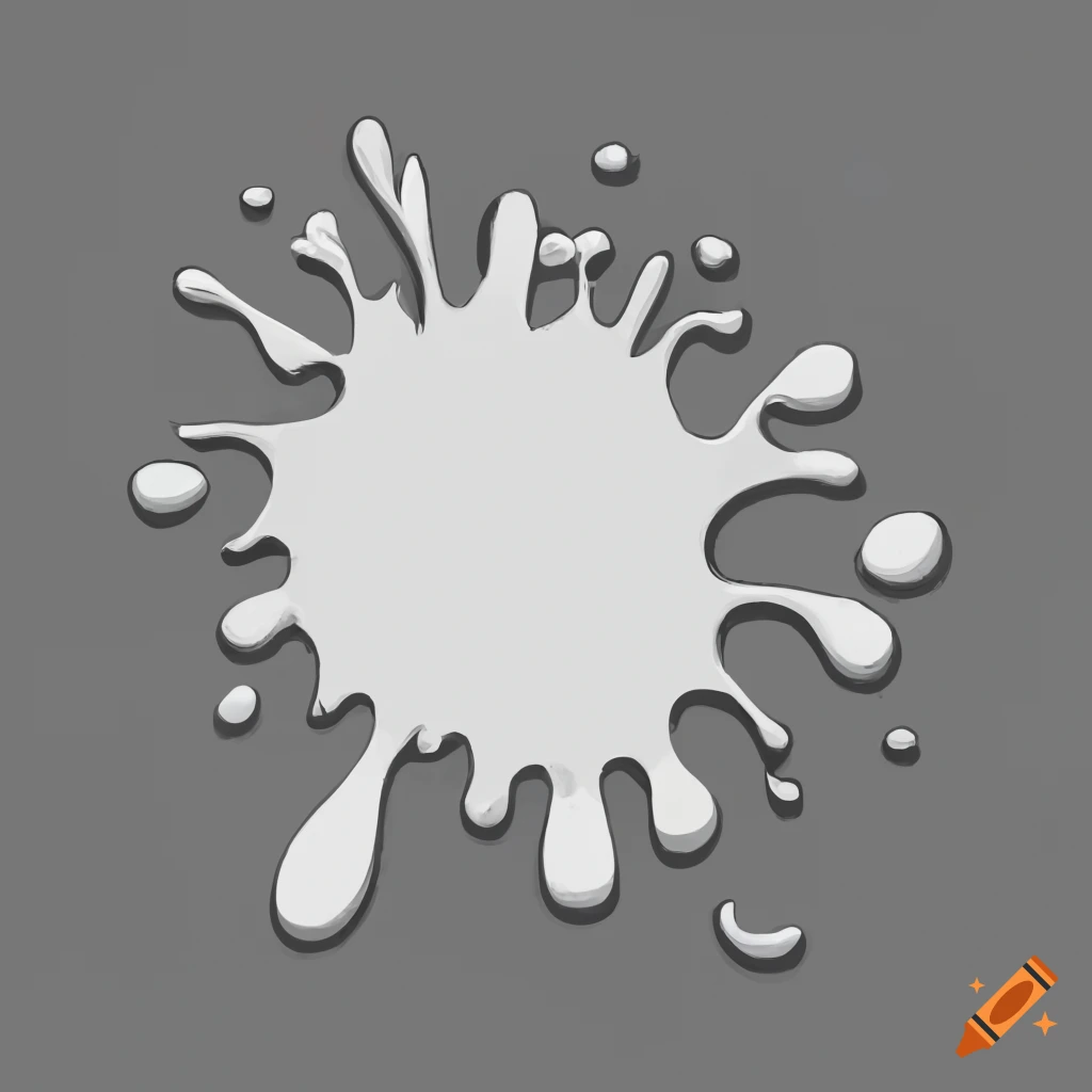Cartoonish grey paint splatter