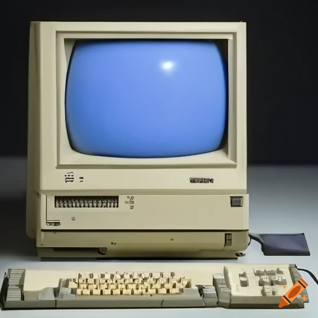 Detailed image of an old ibm computer on Craiyon