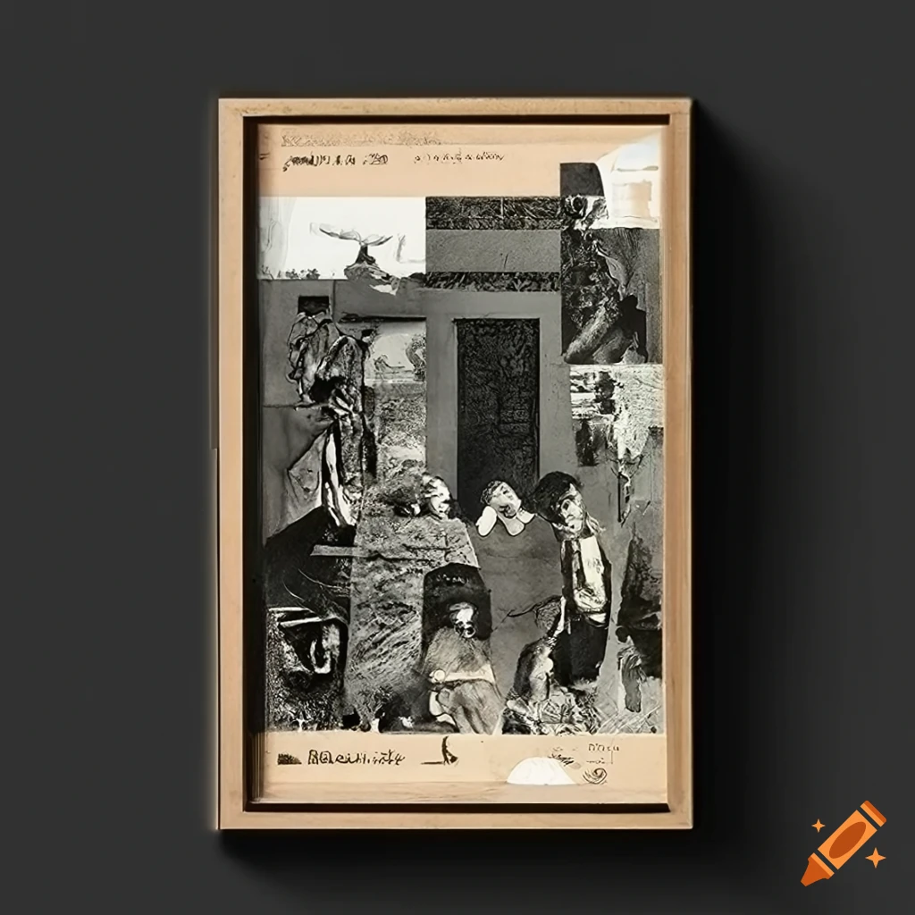 Dadaist collage poster with diverse elements