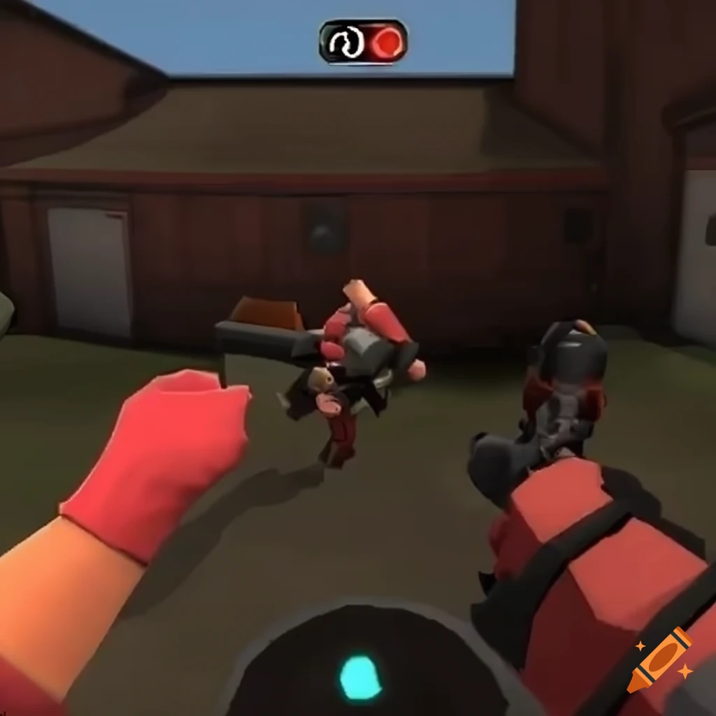 Screenshot of pepe frogs in a tf2 battle