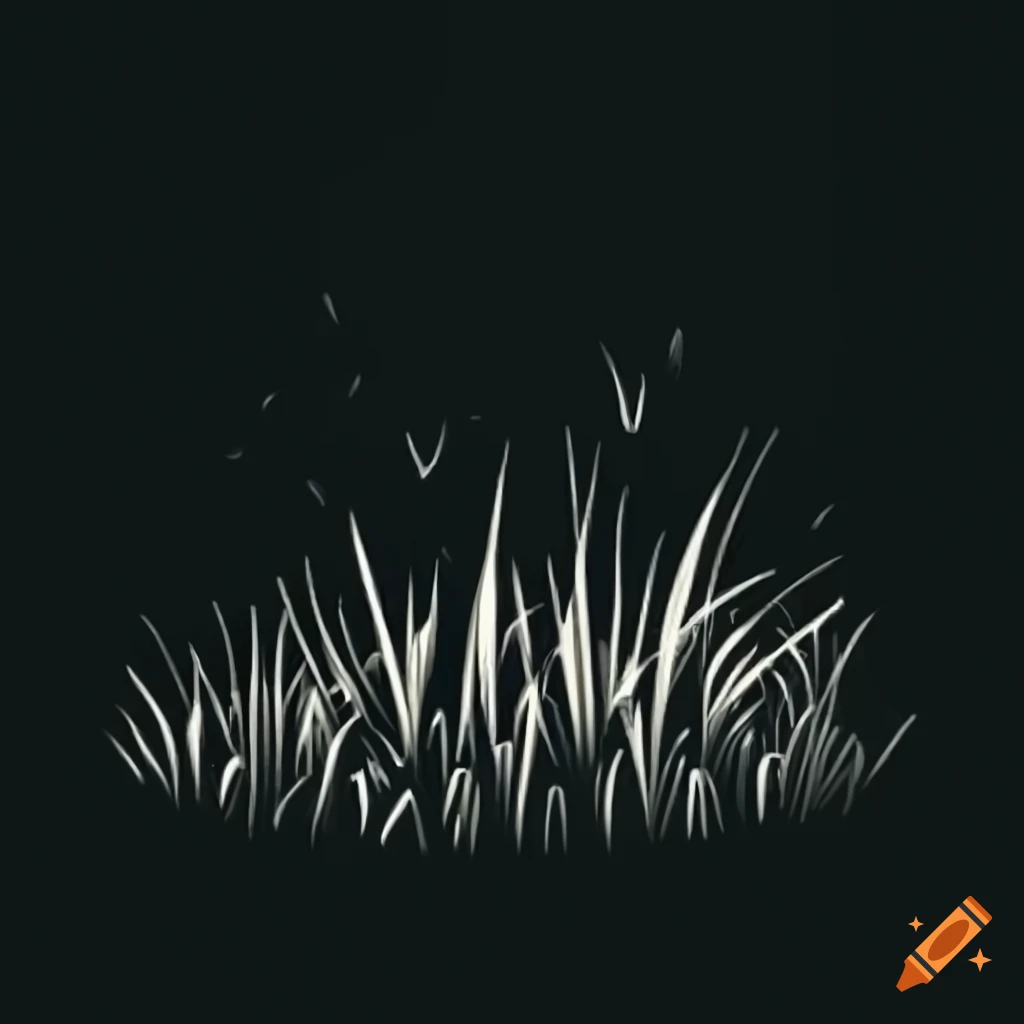 Black and white grass in a platformer game