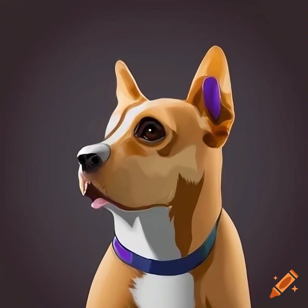 Digital art of a dog