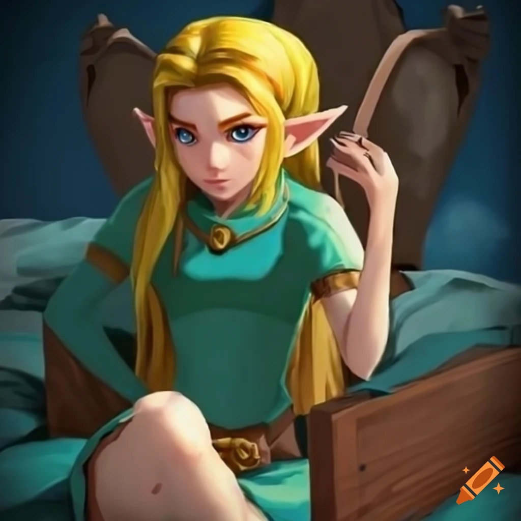 Fan art of female link from legend of zelda