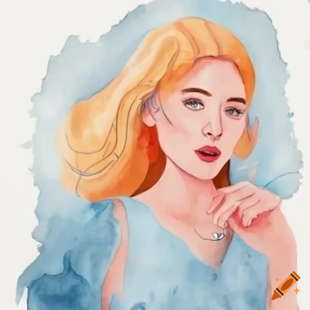 Cartoon woman surrounded by clothes on Craiyon