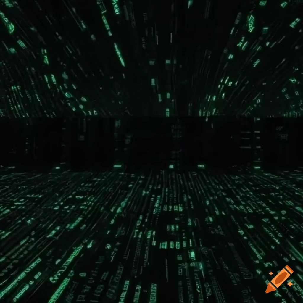 Digital background with matrix-style for hacking games