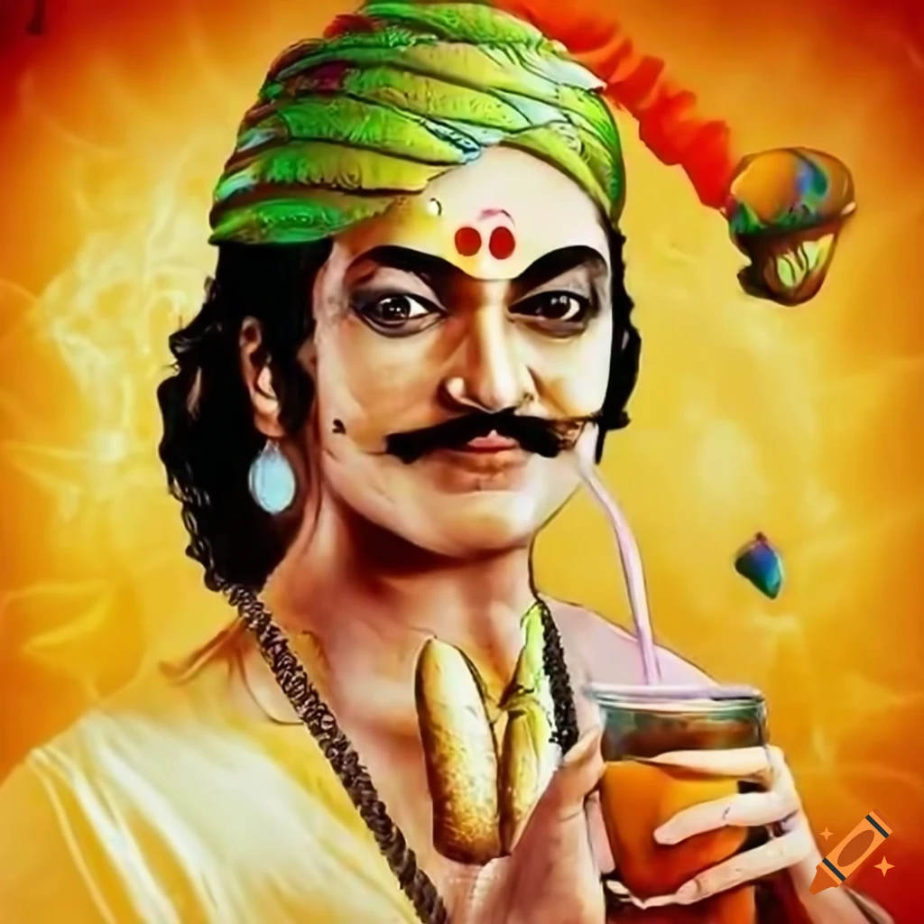 Image of a man enjoying a mango lassi