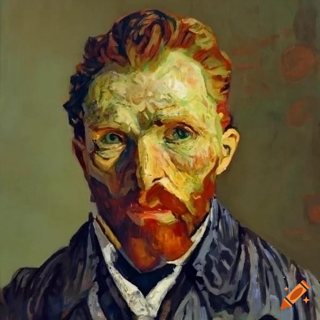 Portrait of pikachu painted by van gogh