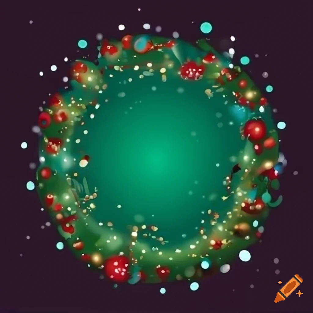 Christmas themed explosion from a circle