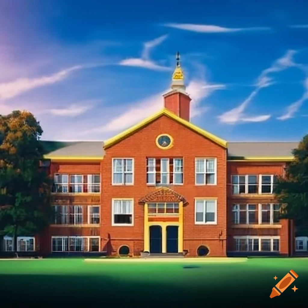 Front view of an elementary school building