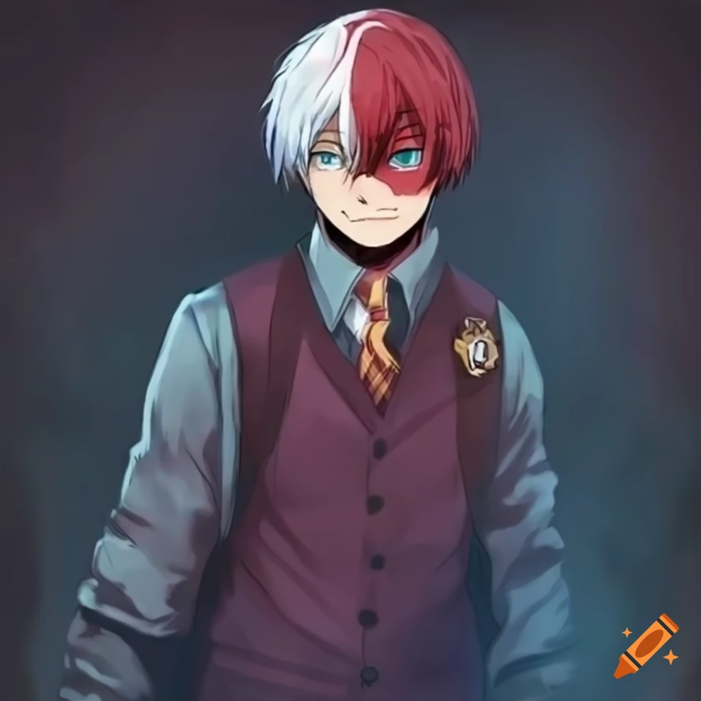Shoto todoroki as a dark version of harry potter