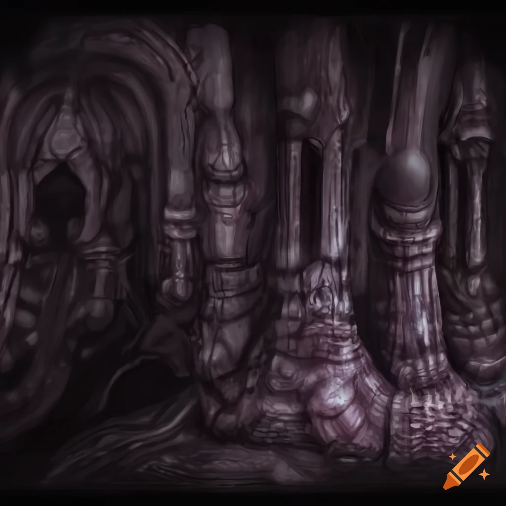 Artwork of a wet and overgrown alien creature on Craiyon