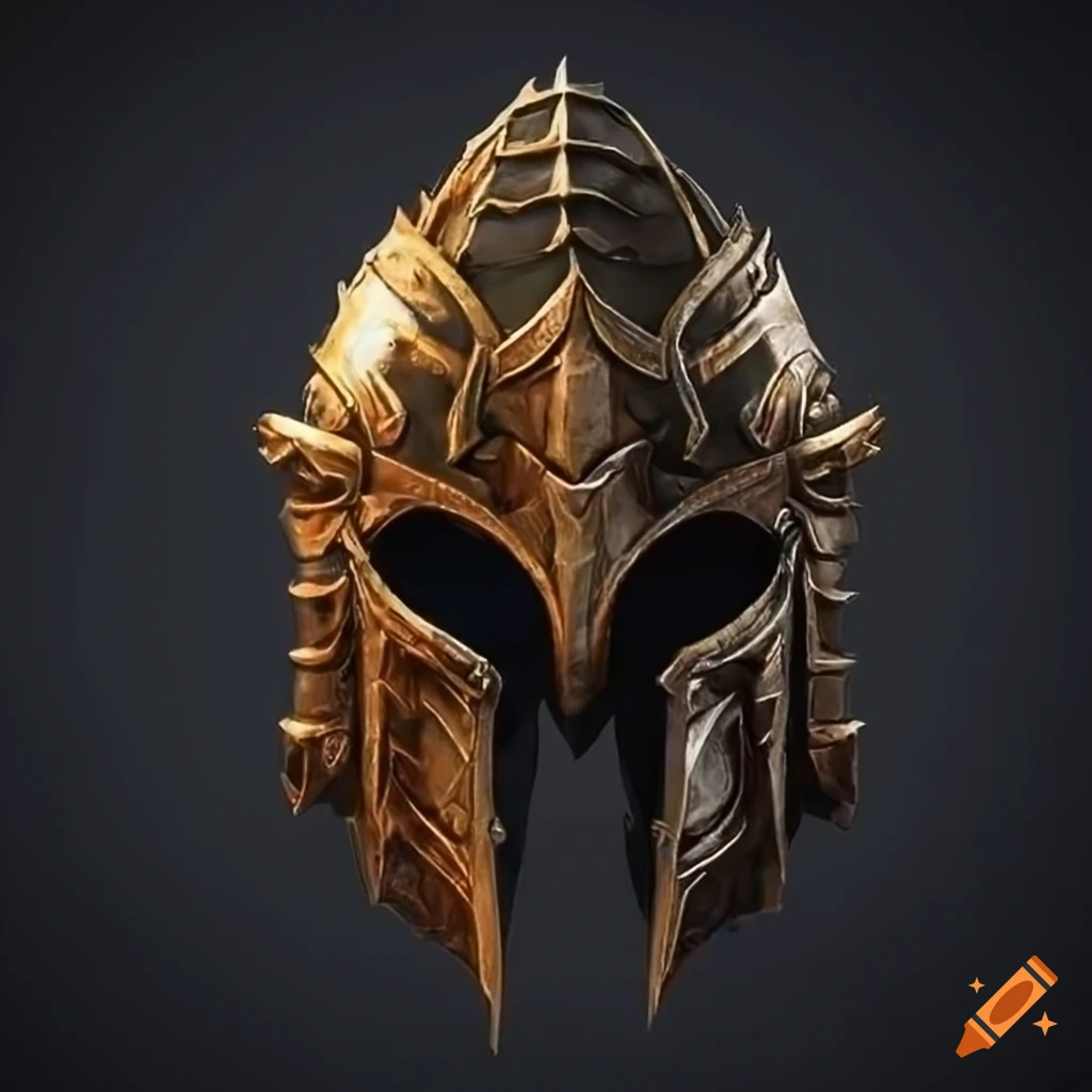 Symmetrical plate dragon helm