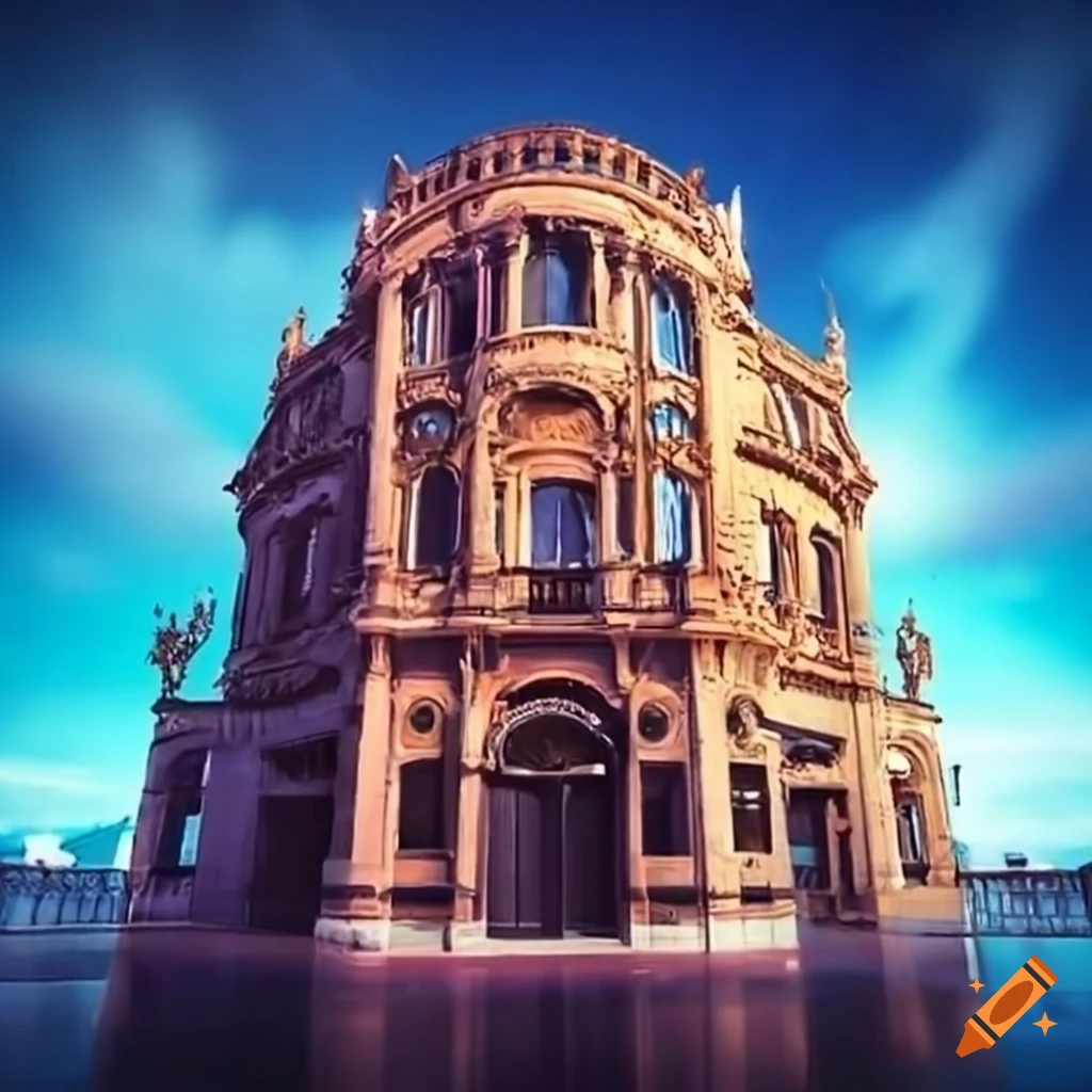 Image of a modern fantasy building