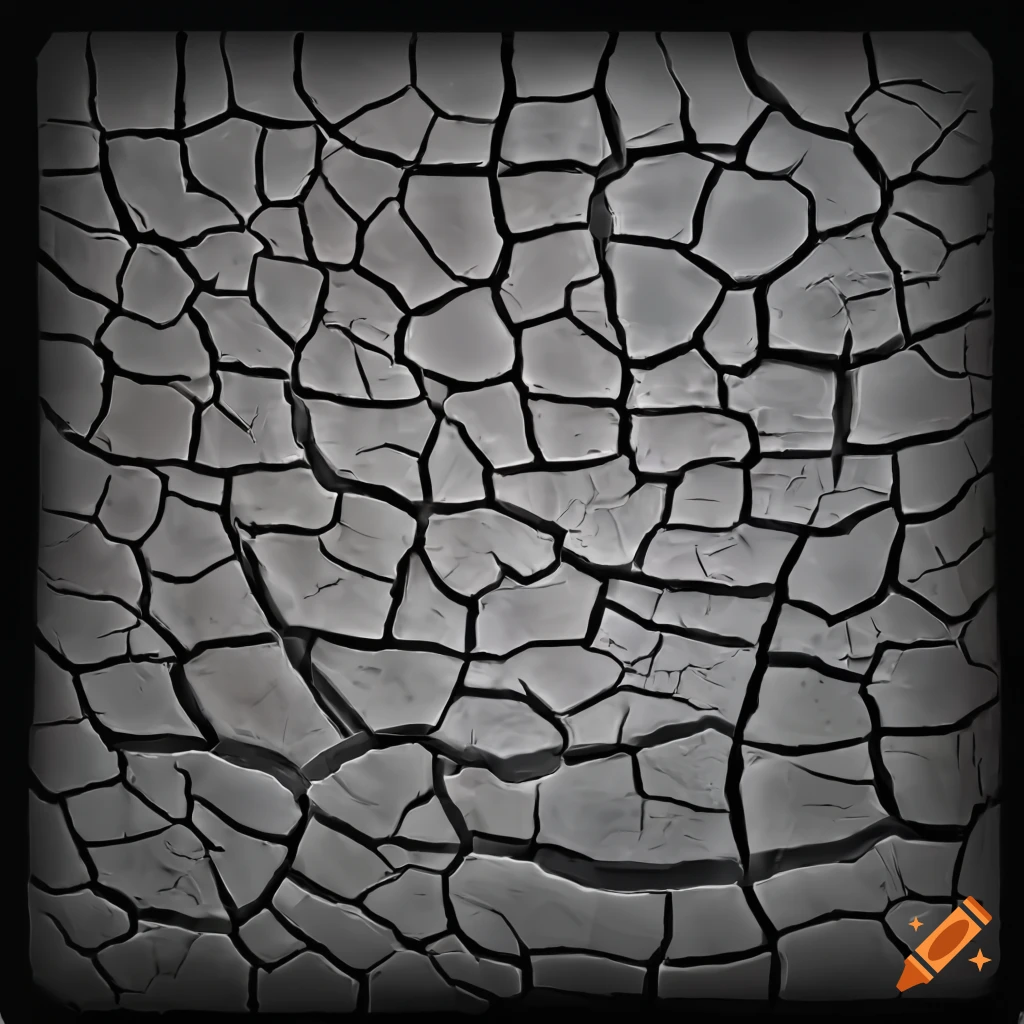 Realistic cracked stone texture in square shape on Craiyon