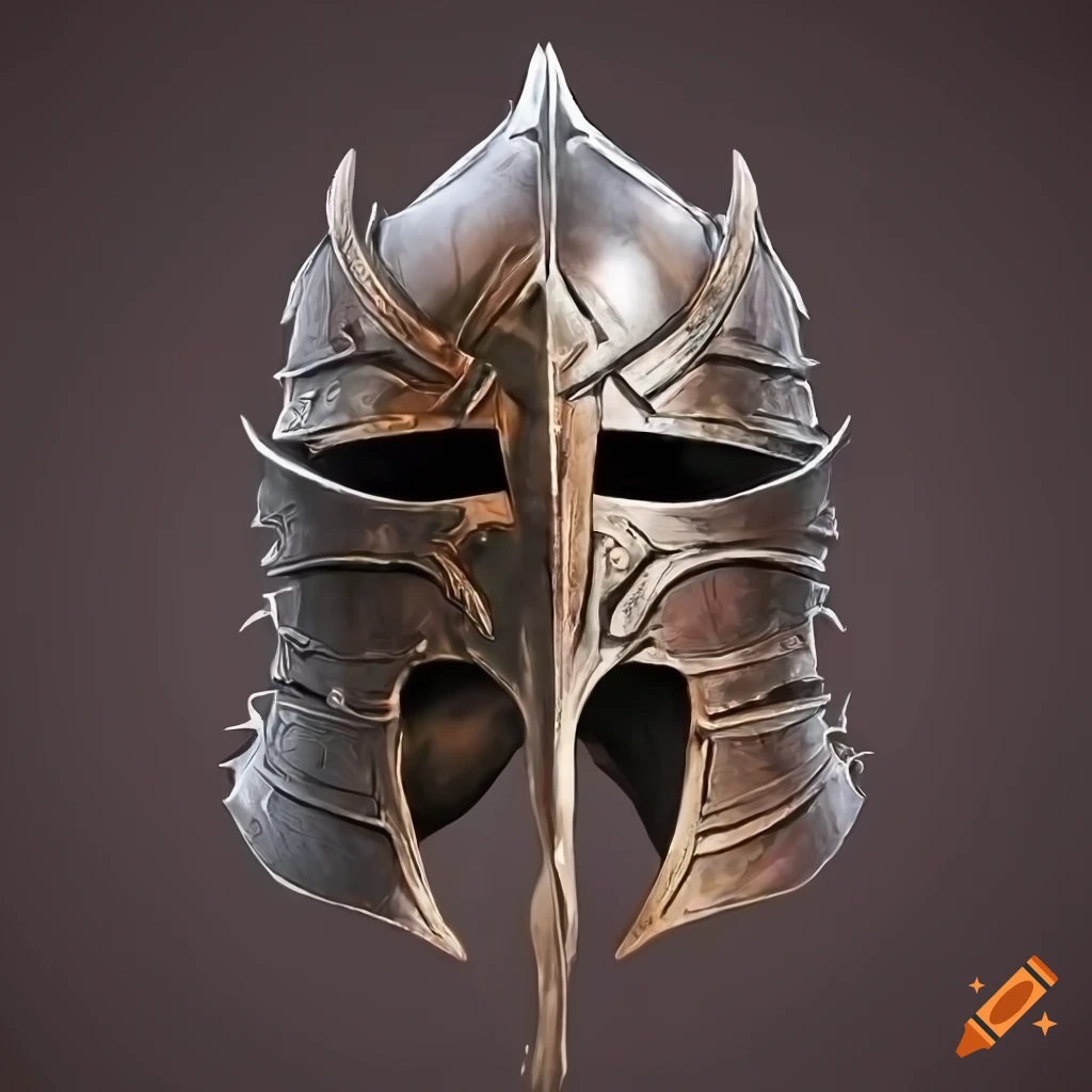 Symmetrical plate dragon helm