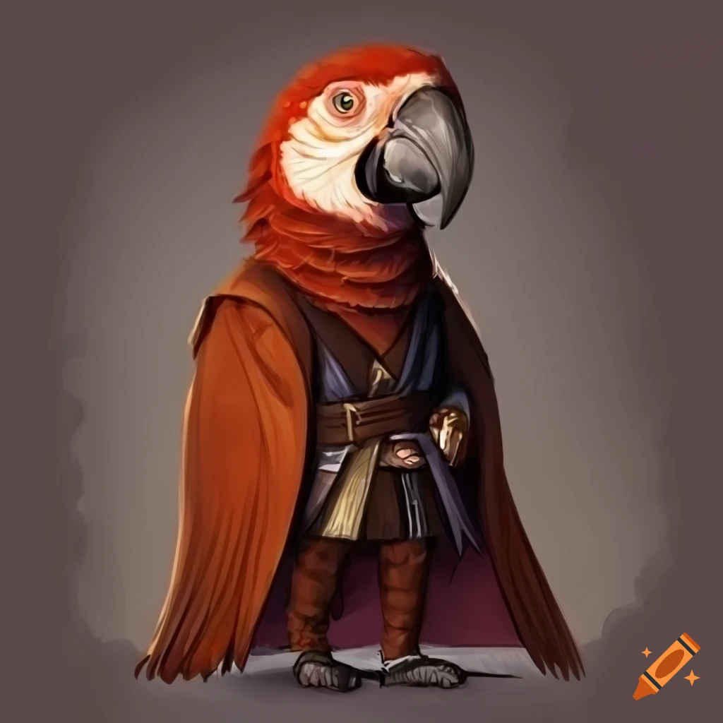 Anthropomorphic macaw parrot as Anakin Skywalker on Craiyon