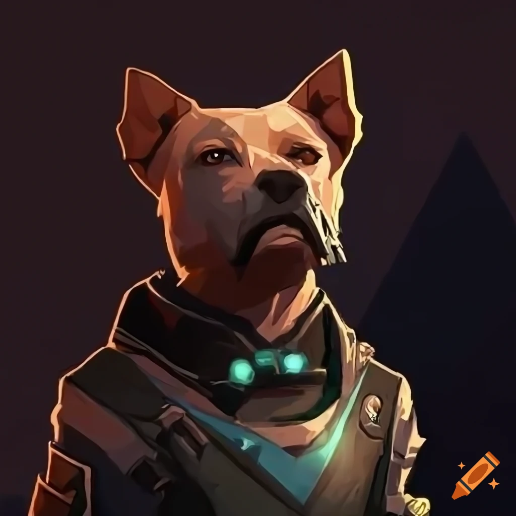 Male valorant agent inspired by a dog on Craiyon
