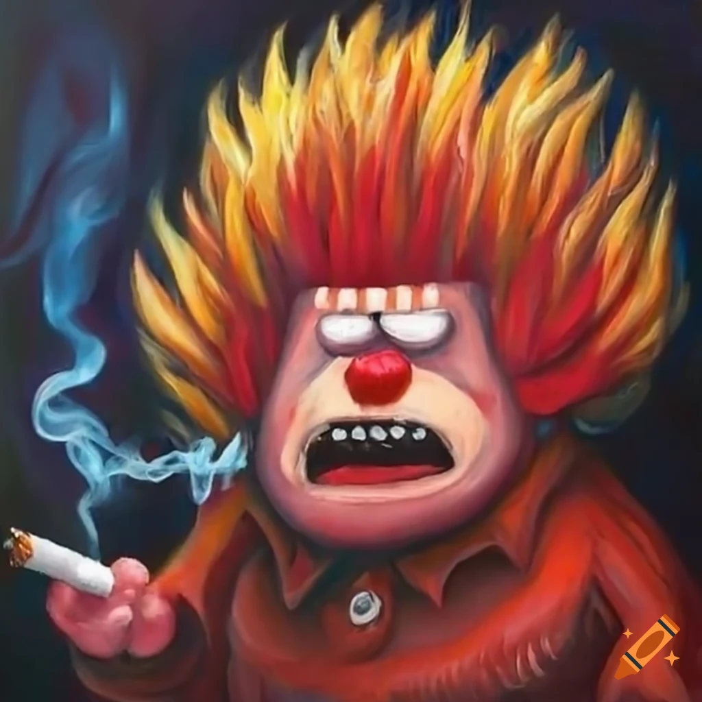 Illustration of the heat miser smoking