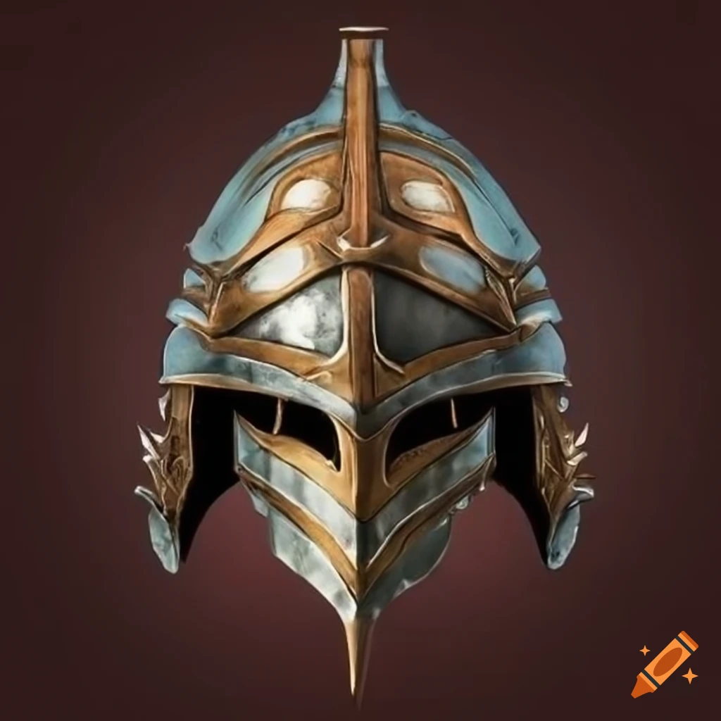 Symmetrical plate dragon helmet