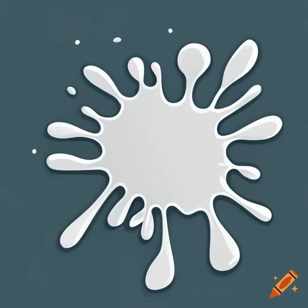 Cartoon of white paint splatter