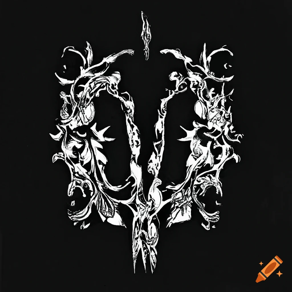 Intricate black and white ornamental art on Craiyon