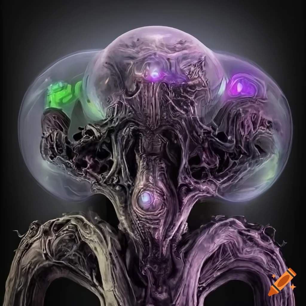 Creepy 2D metroid game artwork with alien and slimy aesthetics on Craiyon