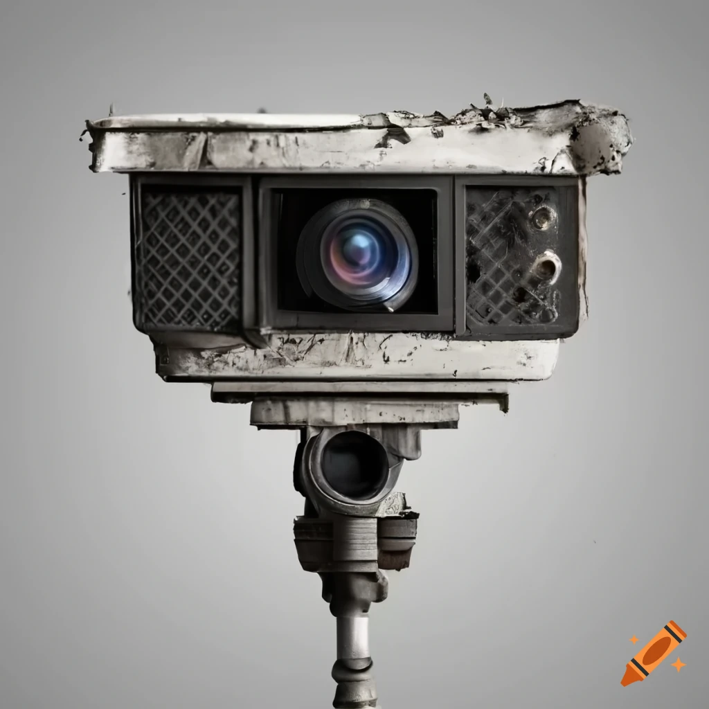 Damaged cctv camera on Craiyon