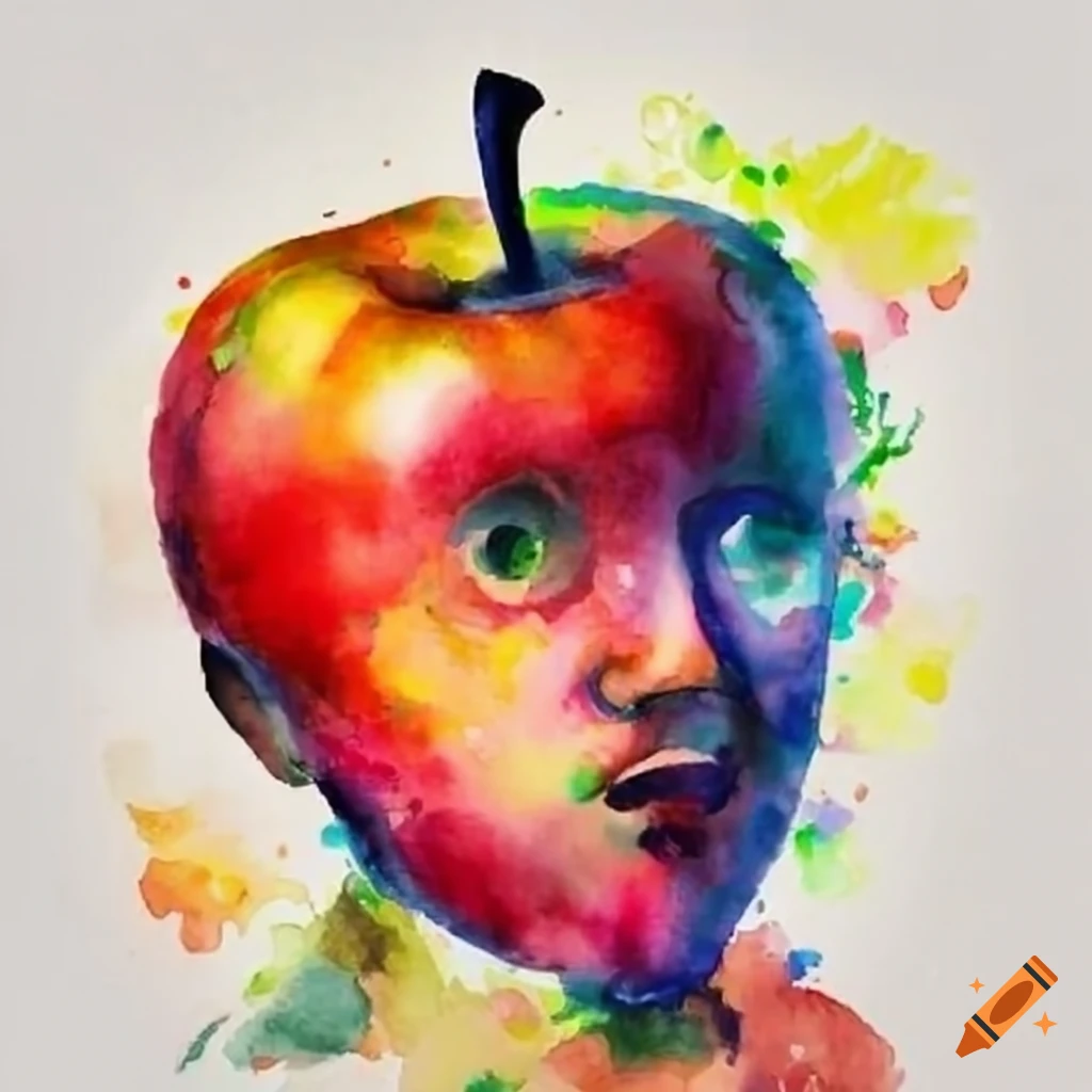Conceptual image of a human-like figure made of apples