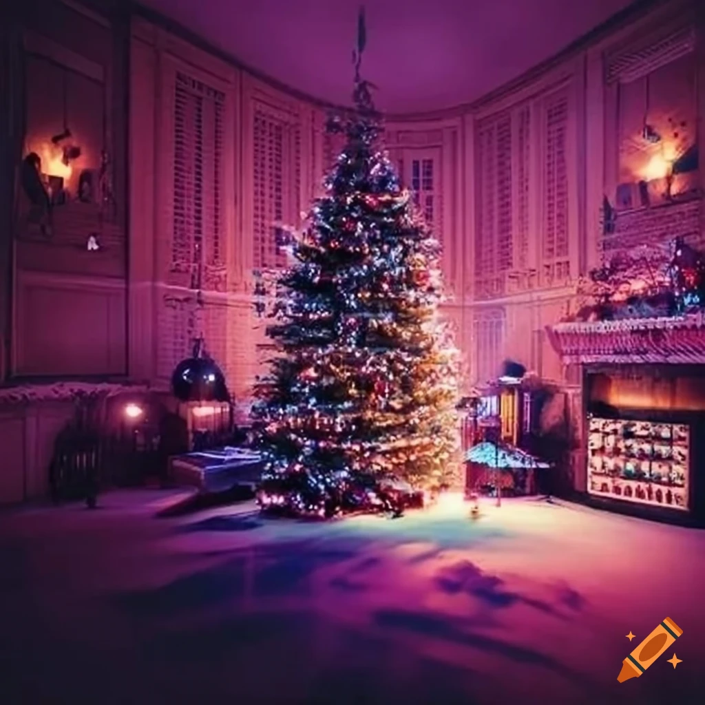 View of a cozy indoor christmas atmosphere