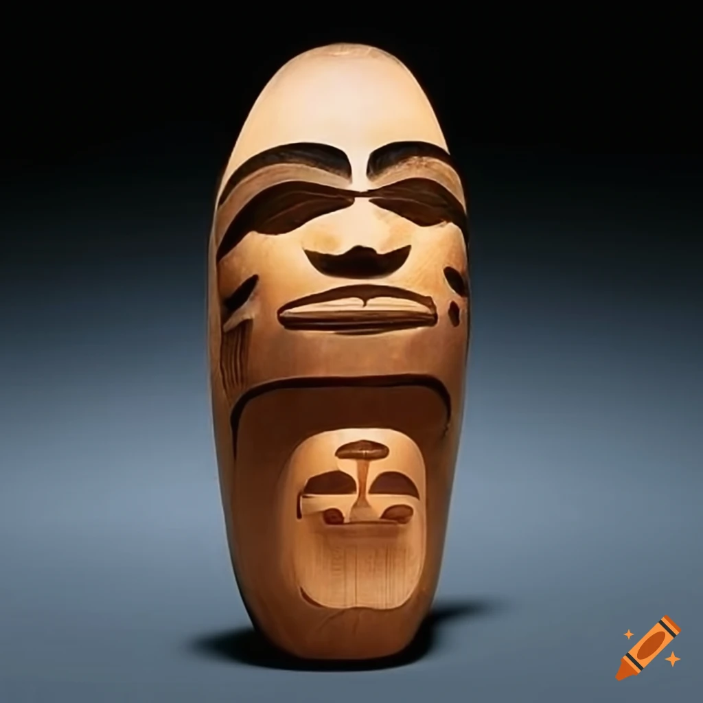 Classic flute with pacific northwest native indian design