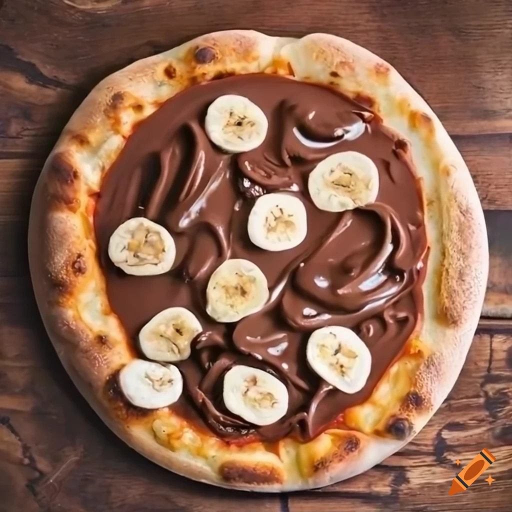 Delicious nutella and banana pizza on Craiyon