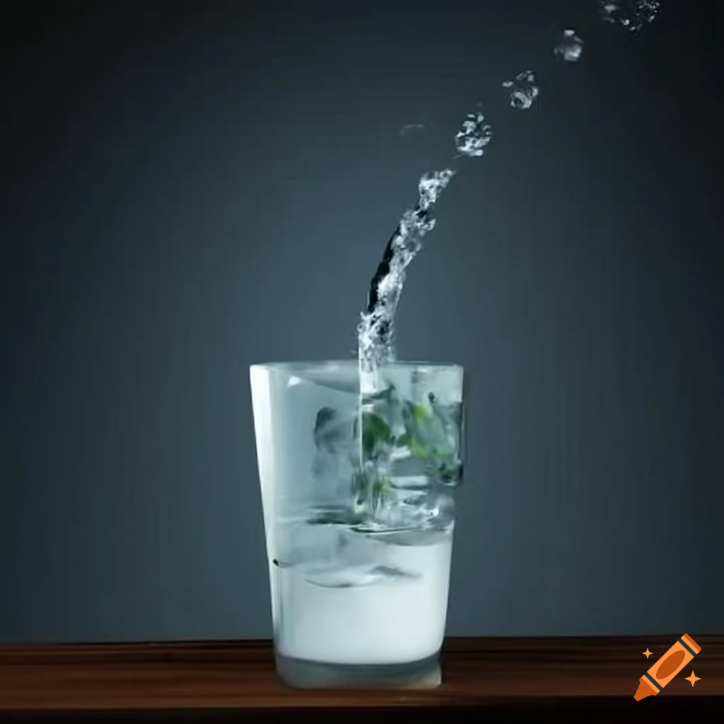 Refreshing coconut drink in frutiger aero water