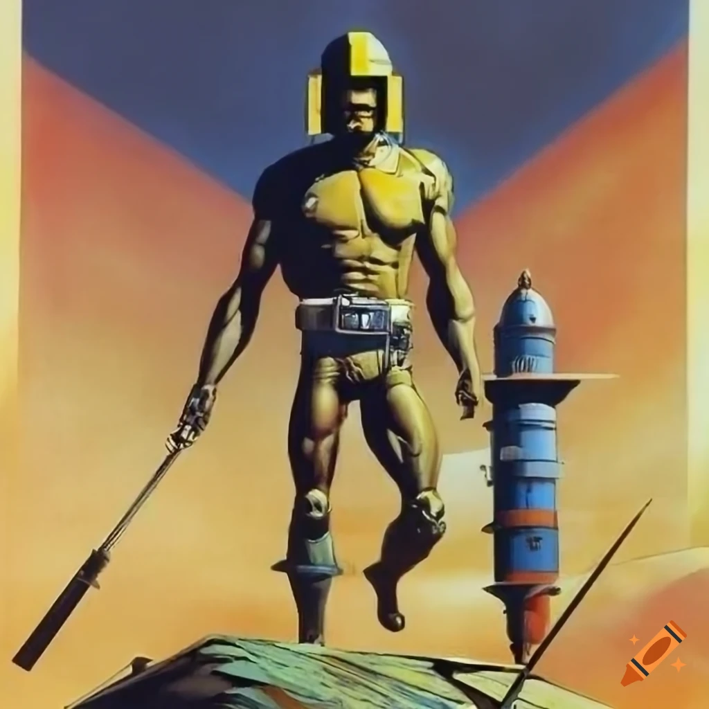 Illustration of a space station in a science fiction setting on Craiyon